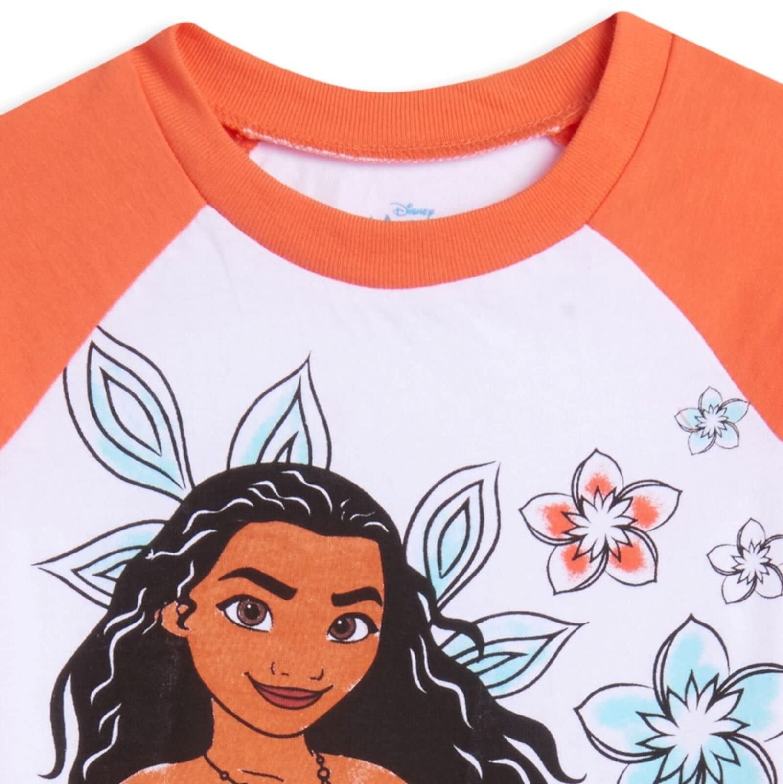 Disney Moana Infant Baby Girls 2 Pack T-Shirts White/Blue 18 Months