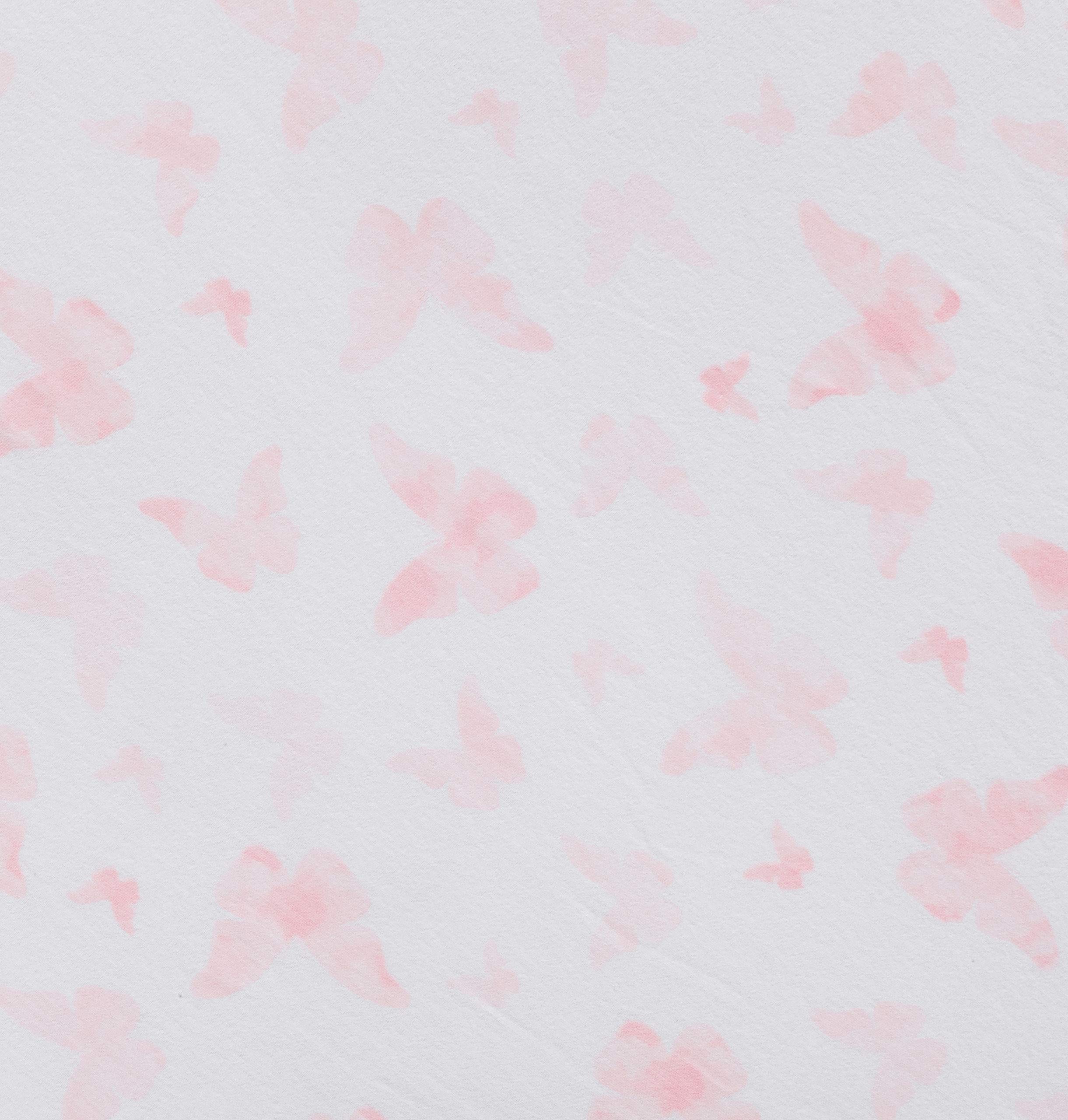 Andi Mae Changing Pad Cover - Watercolor Pink Butterflies -100% Jersey Cotton - Fits Standard Changing Pads
