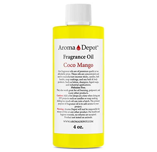 4 oz / 4 Ounce Coco Mango Unisex Perfume/Body Oil Our Interpretation, Premium Quality Uncut Fragrance Oil Soap, Candle Making & Incense