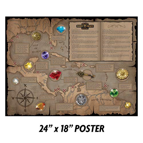 MindWare Dig It Up Discoveries Pirate: Giant Discovery Project for Kids β Dig up 13 Inspiring Charms β Includes a Bonus dig, 2 chisels and 1 Poster Filled with Pirate Facts and lore