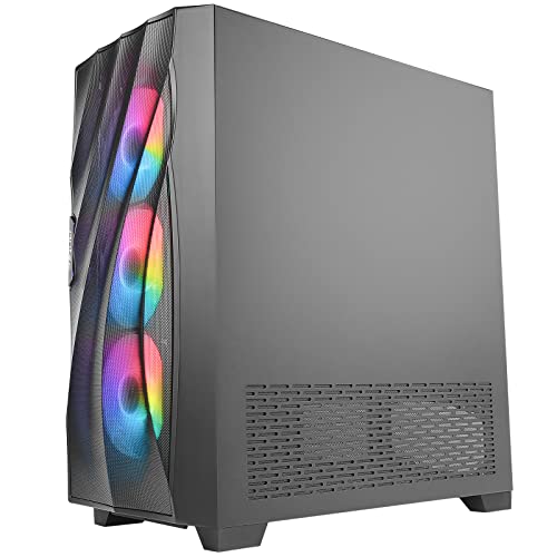 Antec DF700, Mid Tower Computer Case, ATX Gaming Case, USB3.0 x 2, 360 mm Radiator Support, 3 x 120 mm ARGB, 1 x 120 mm Reverse & 1 x 120 mm Fans Included
