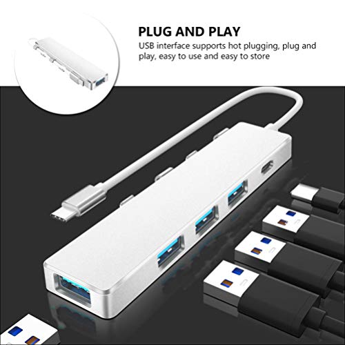 1pc 4 hub USB splitter for laptop flash drive data cable USB cables Reader computers laptops charger splitter adapter Docking computer data cable portable video Stainless steel