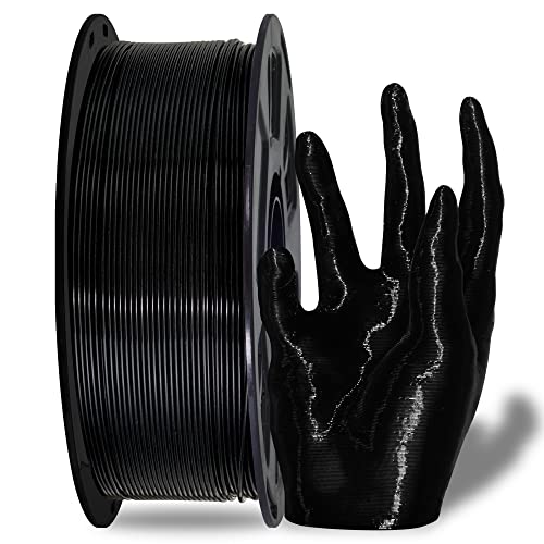 1KG Black PLA 1.75mm 3D Filament, Widely Support for FDM 3D Printer/ 3D Pen on Market, High Diameter Tolerance, 2.2lbs 3D Printing Material by MIKA3D
