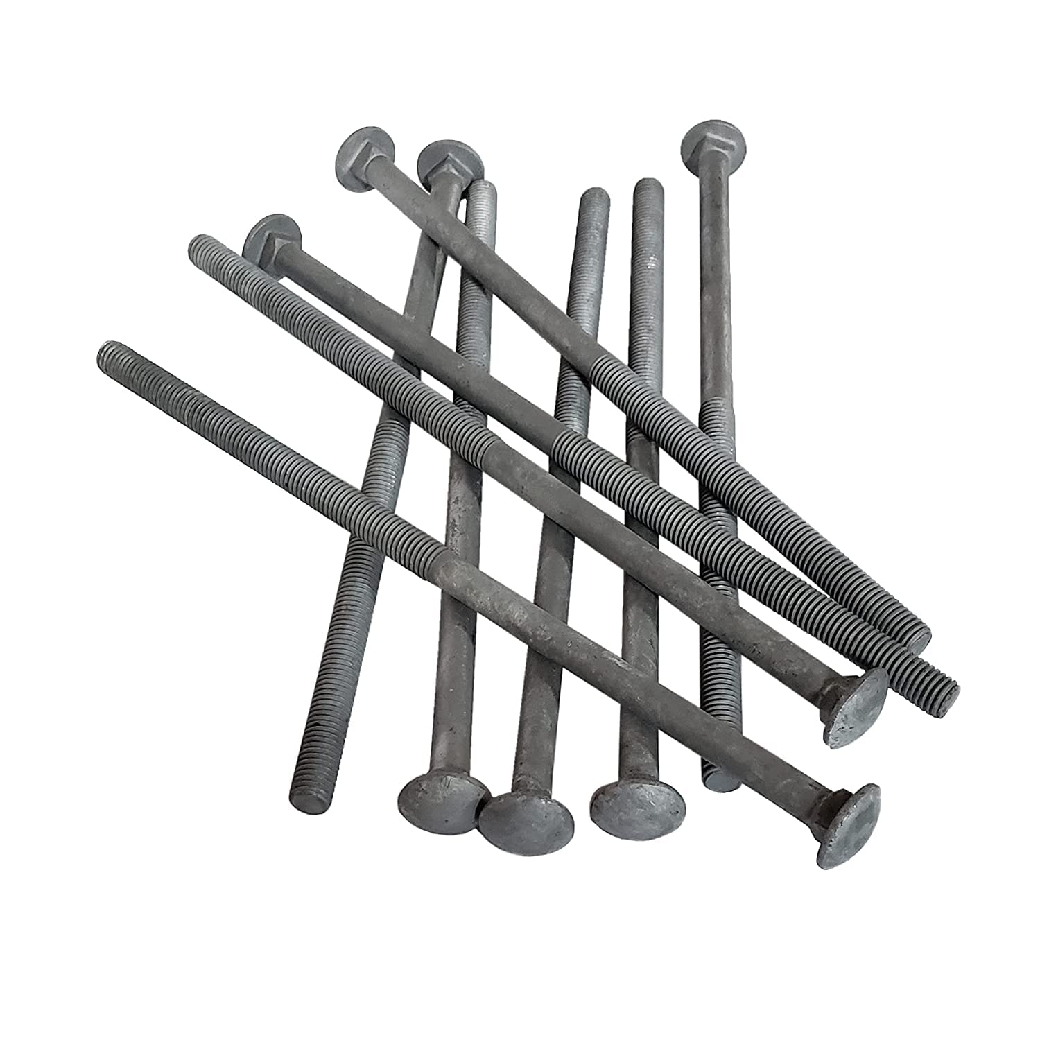 1/2" - 13 x 12" Carriage Bolt | Round Head| Hot Dip Galvanized | 10pcs