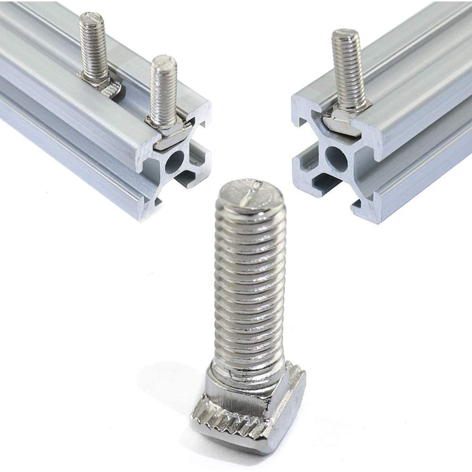 20 Pcs M6 x 25mm Thread T Slot Drop-in Bolt T-Bolt Hammer Head Bolt T Screw Stud for 3030 Series Standard 8mm T-Slot Aluminum Extrusion Profile (3030 Series)
