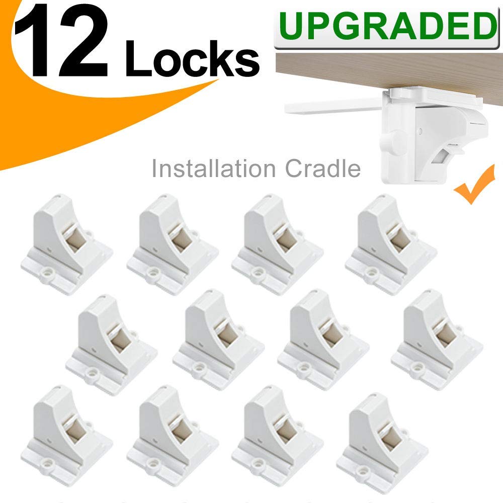 24 Locks + 5 keys Bundle Child Safety Magnetic Cabinet Locks with Extra Magnet Keys