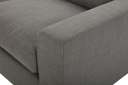 Amazon Brand - Stone & Beam Westview Extra-Deep Down-Filled Loveseat Sofa Couch, 75.6"W, Smoke