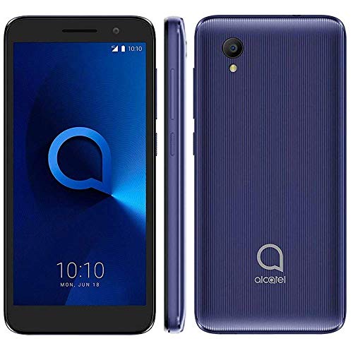 Alcatel 1 (16GB) 5.0" Full View Display, Removable Battery, FM Radio, Dual SIM GSM Unlocked US & Global 4G LTE International Version 5033E (Bluish Black) (Renewed)