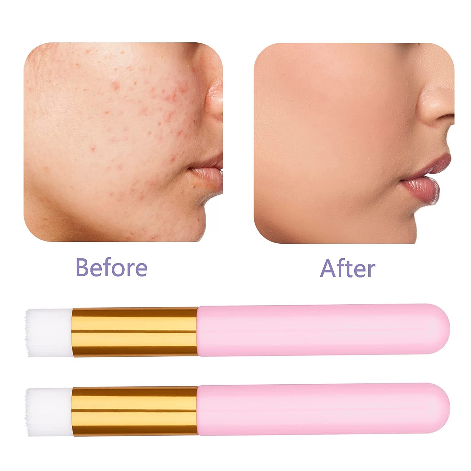 20PCS Lash Shampoo Brushes Lash Cleanser Brushes Nose Pore Deep Cleaning Brush, Peel Off Blackhead Brush Remover Tool Facial Cleansing Brushes Eyelash Extensions Blackhead Brush Washing Brush (Pink)