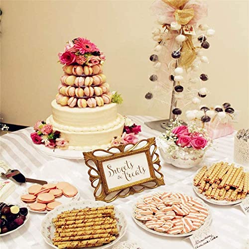 6 Tiers Round Macaron Tower Stand Cake Display Rack Cupcake Stand Desserts Display for Wedding Birthday Decor