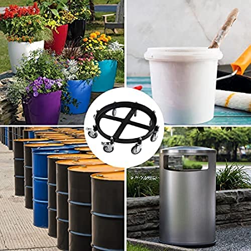 55 Gallon Heavy Duty Plastic Drum Dolly β Durable Plastic Drum Cart 2000 Lb. Capacity- Barrel Dolly With 8 Swivel Casters Wheel