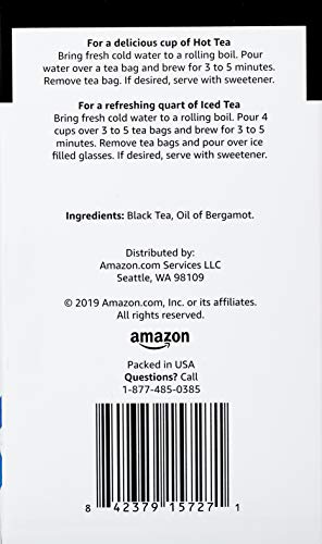 Amazon Brand - Happy Belly Earl Grey Tea Bags, 20 Count