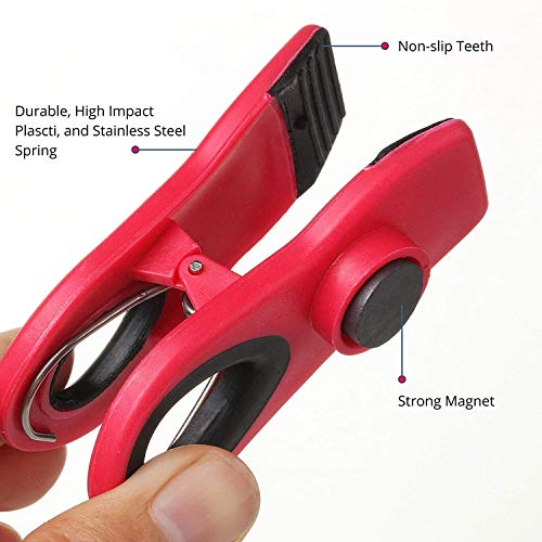 Chip Clips Magnetic,Bag Clips for Food Magnetic,6 Pack, Bag Clips, Bag Clips for Food, Magnet Clips, Clips for Food Packages, Clips for Fridge