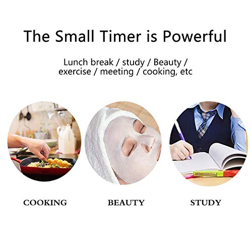 Timer, Multi-Functions Magnetic Countdown Kitchen Digital Timers ,Use for Cooking,Classroom,Bathroom,Teachers,Kids Time Management,White(No lncluded Battery)