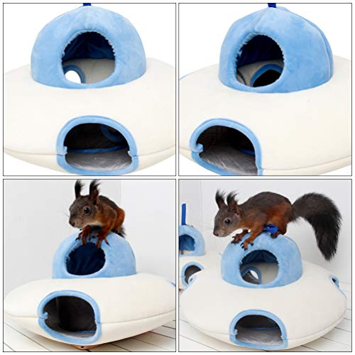 POPETPOP Small Animals House Pet Hamster Hanging Bed House Hammock Cage Nest Winter Warm for Guinea Pig Hedgehog Chinchilla L