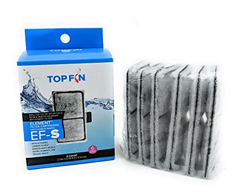 Top Fin EF-S Element Filter Cartridges (6 Count) for Fish Tank