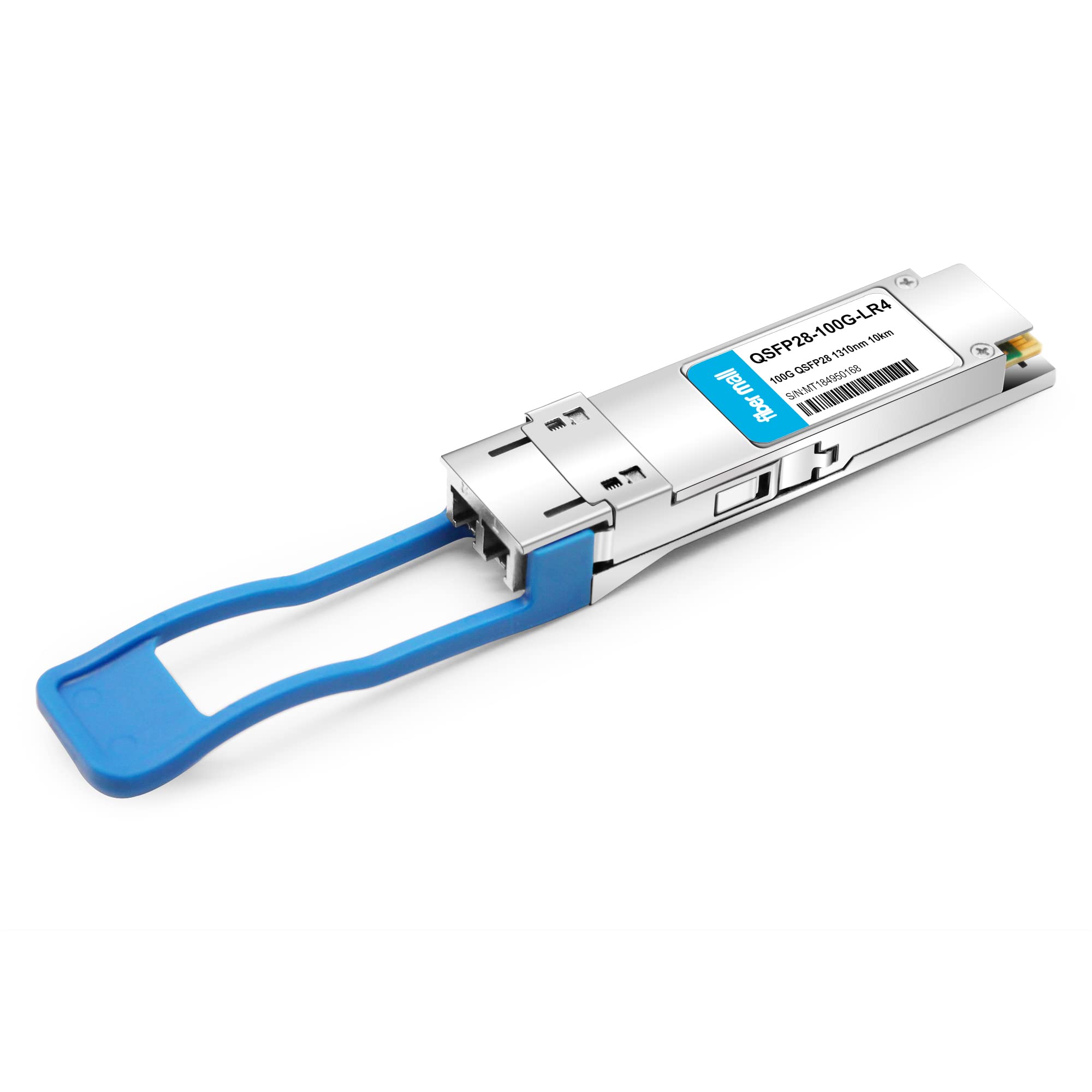 100G QSFP28 LR4 for Mellanox MMA1L10-CR, 100GBASE-LR4 QSFP28 Optical Transceiver Module,1310nm 10km LAN WDM LC SMF DOM