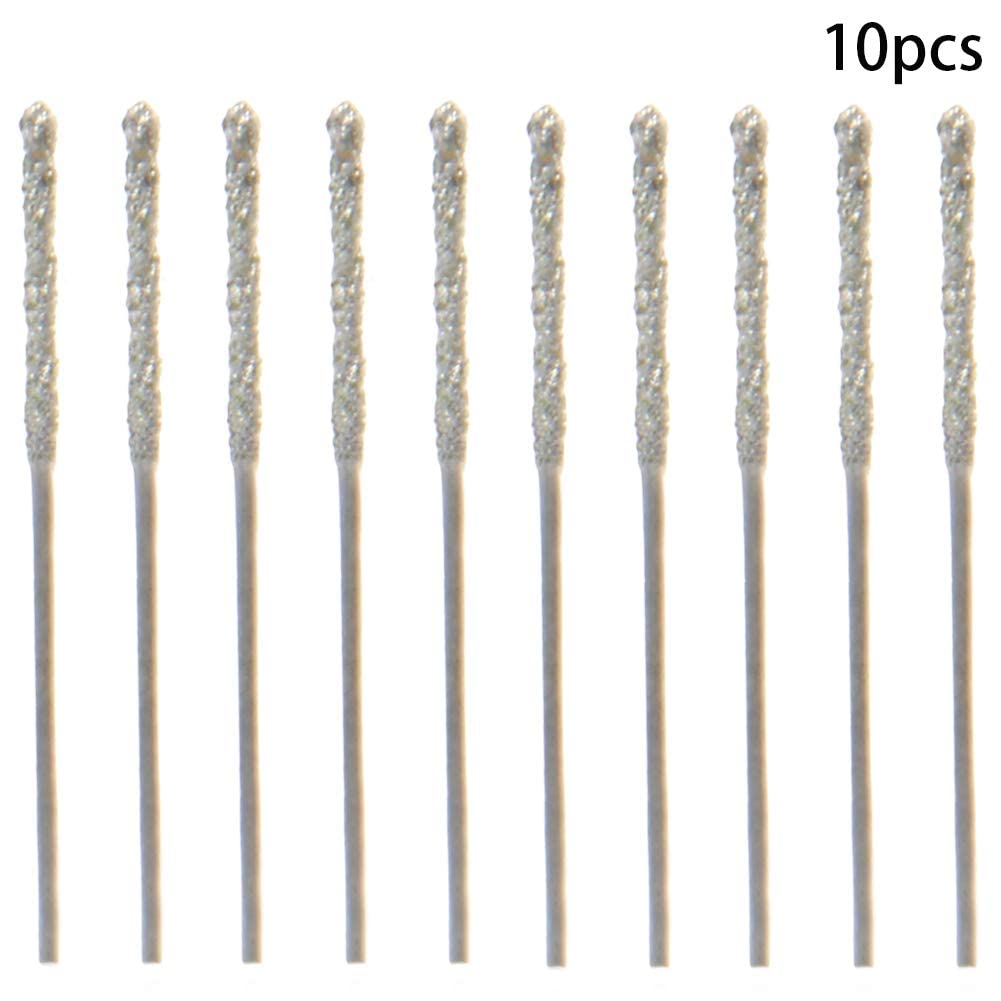 Auniwaig 10PCS 0.03-Inch Diamond Twist Drill Bits 0.8mm High Speed Steel HSS for Glass Sea Shells Stone