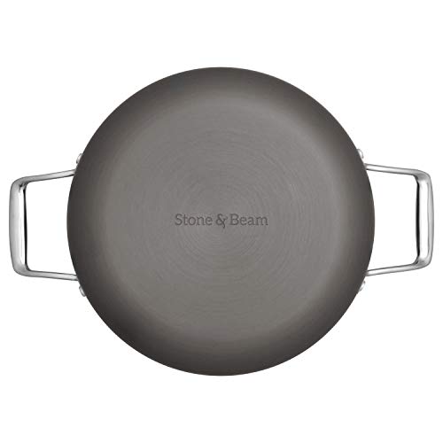 Amazon Brand β Stone & Beam 12-Piece Kitchen Cookware Set, Pots and Pans, Hard-Anodized Non-Stick Aluminum