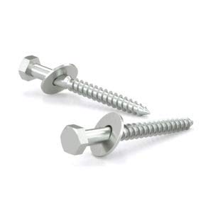 3/8" x 7" Zinc Lag Screws w/Flat Washers, Grade A, Quantity 50- by Fastener Depot, LLC
