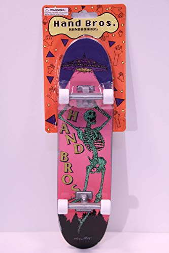 HANDBROS Handboard Skateboard 27cm 10.5 inch Tech Large Finger Board W/Grip 'SKRELETON'