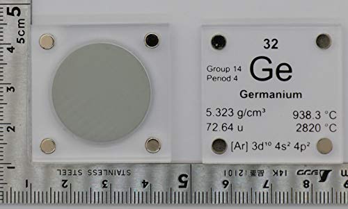 Germanium (Ge) 24.26mm Metal Disc with Acrylic Case for Collection or Experiments