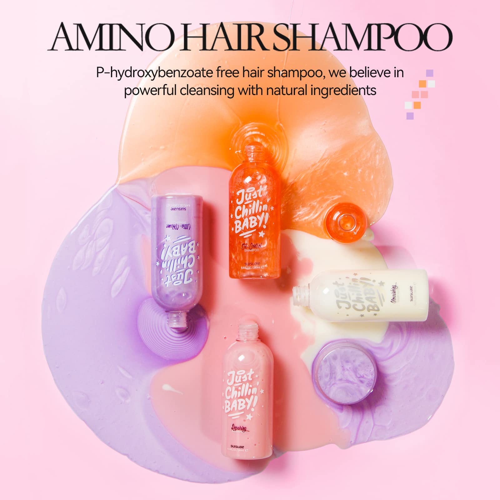 Suisuaie Hair Shampoo for Greasy Hair, Oily Scalp, Clarifying Shampoo for Build Up , Silicone Free ,16.20 Fl Oz