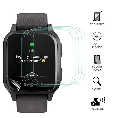 HATALKIN [6 Pack] Screen Protector Compatible with Garmin Venu Sq and Garmin Venu Sq Music Screen Protectors Smartwatch HD LiQuidSkin Film
