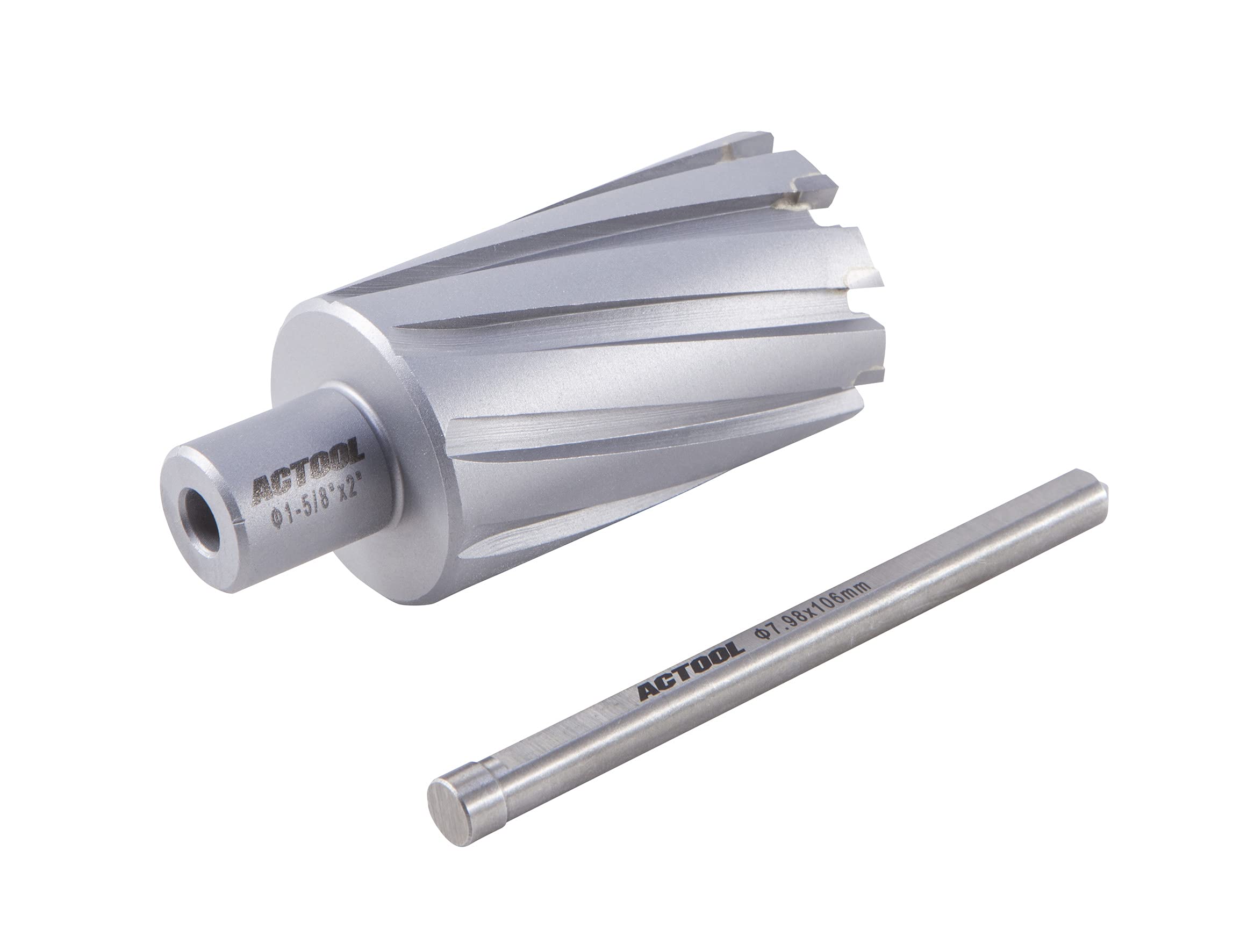 ACTOOL 1-5/8'' Diameter x 2'' Depth of Cut Carbide Tipped TCT ANNULAR Cutter with 3/4'' Weldon Shank