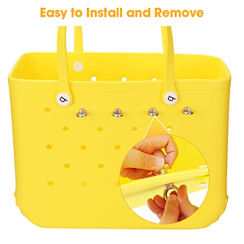 4 Packs Tassel Hanger for Bogg Bag, Stainless Steel Insert Charm Keychain Hanger - Accessories for Bogg Bags