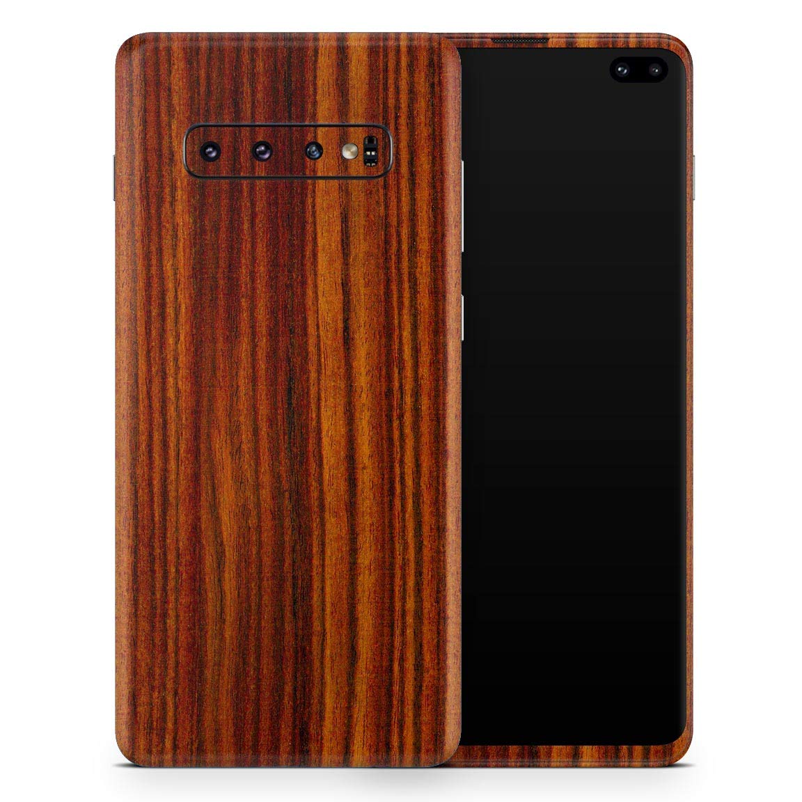 DesignSkinz Bright Red Ebony Woodgrain 2 Protective Vinyl Decal Wrap Skin Cover Compatible with The Samsung Galaxy S20 (Screen Trim & Back Glass Skin)