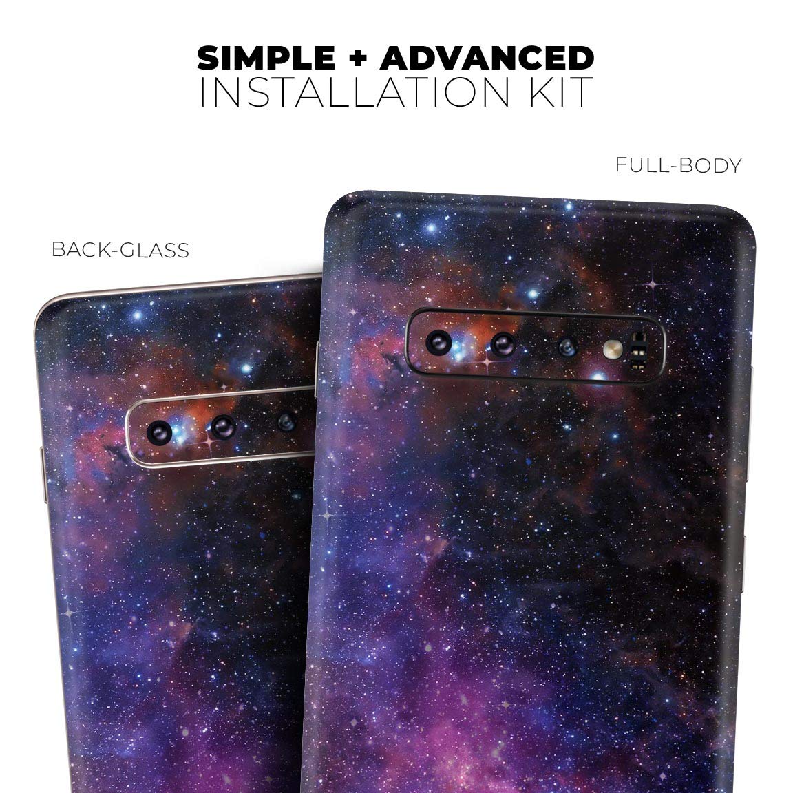 DesignSkinz Glowing Deep Space Protective Vinyl Decal Wrap Skin Cover Compatible with The Samsung Galaxy S20 (Screen Trim & Back Glass Skin)
