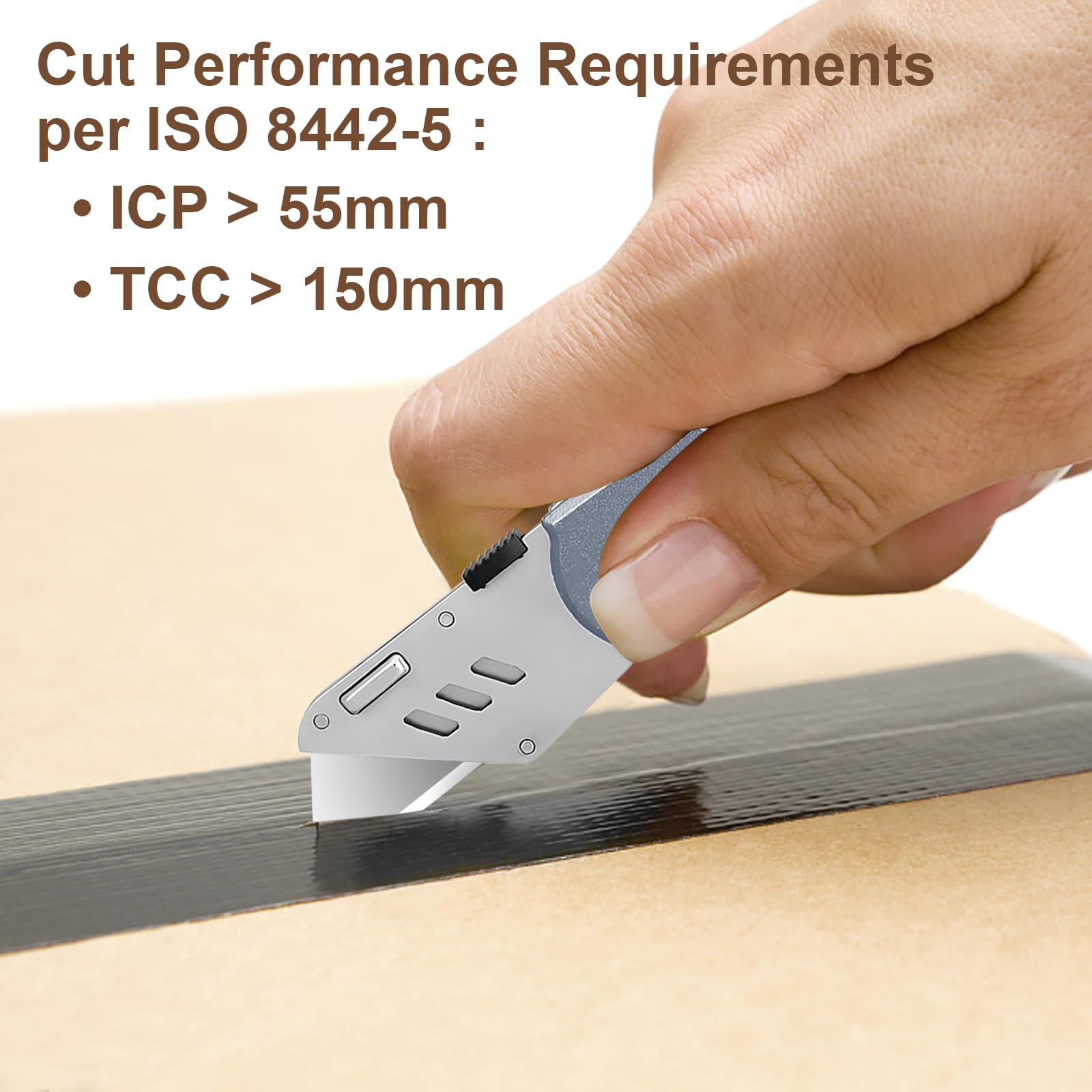 30 Pack Utility Knife Blades, SK5 Steel Heavy Duty Box Cutter Replacement Blades with Plastic Case, Standard Size Razor Blades for Most Standard Utility Knives