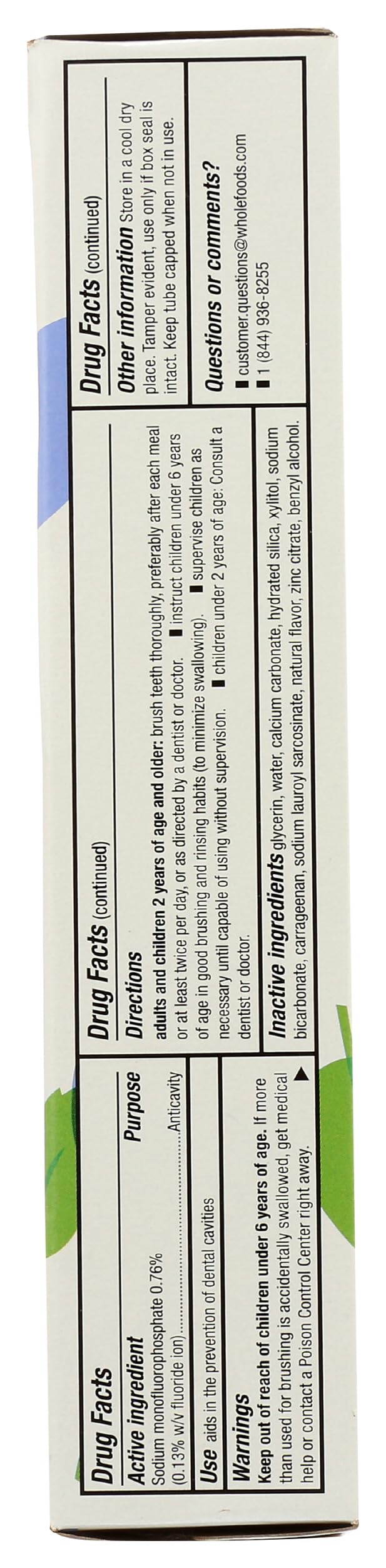 365 by Whole Foods Market, Fluoride Cavity Fighting and Whitening Toothpaste, 5.5 Ounce