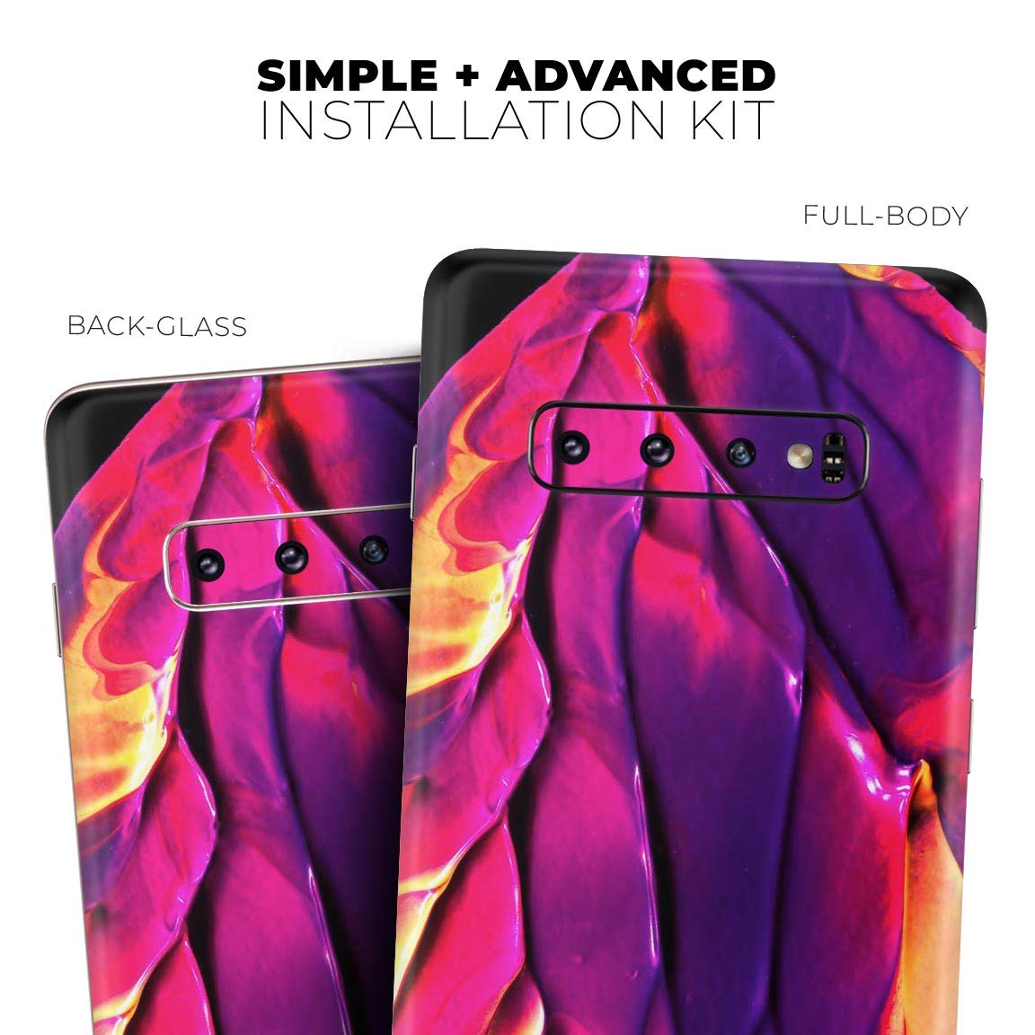 DesignSkinz Liquid Abstract Paint V17 Protective Vinyl Decal Wrap Skin Cover Compatible with The Samsung Galaxy S20 (Screen Trim & Back Glass Skin)