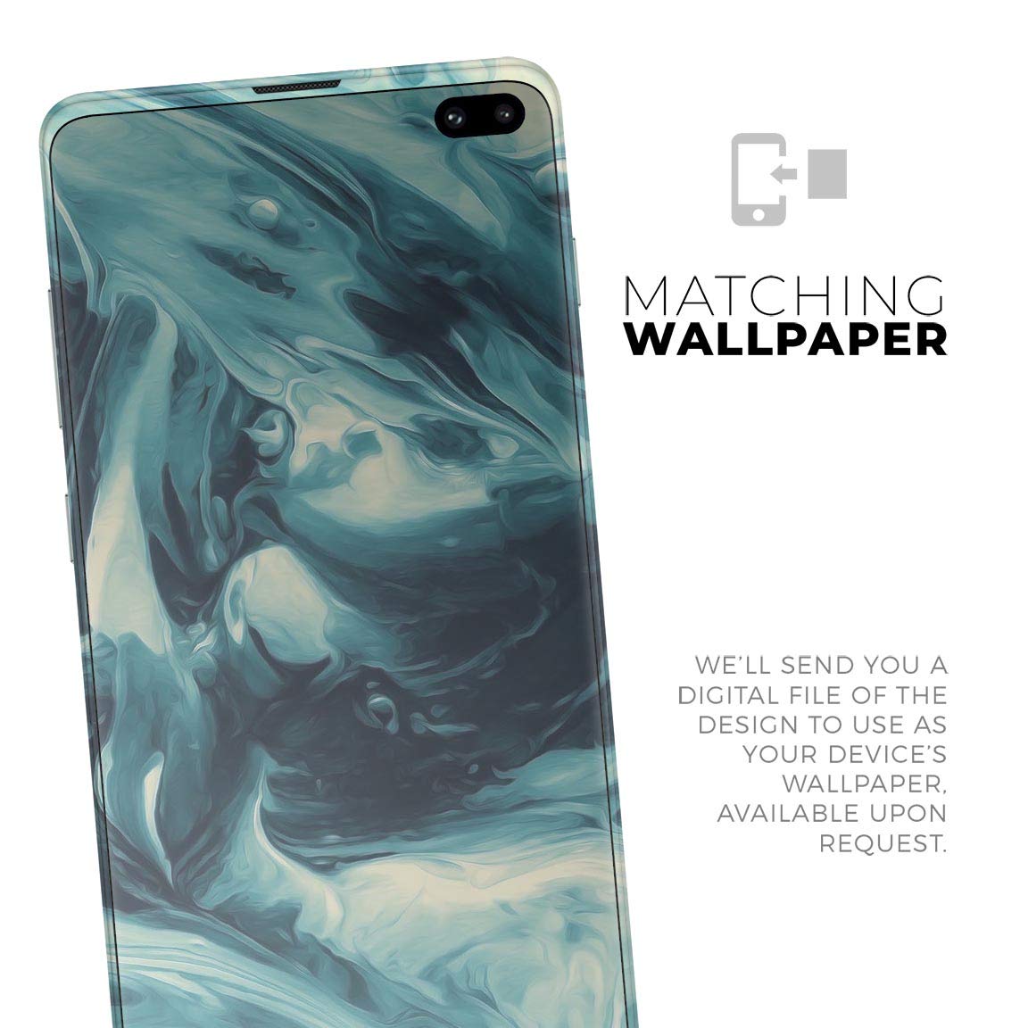 DesignSkinz Liquid Abstract Paint Remix V37 Protective Vinyl Decal Wrap Skin Cover Compatible with The Samsung Galaxy S20 (Screen Trim & Back Glass Skin)