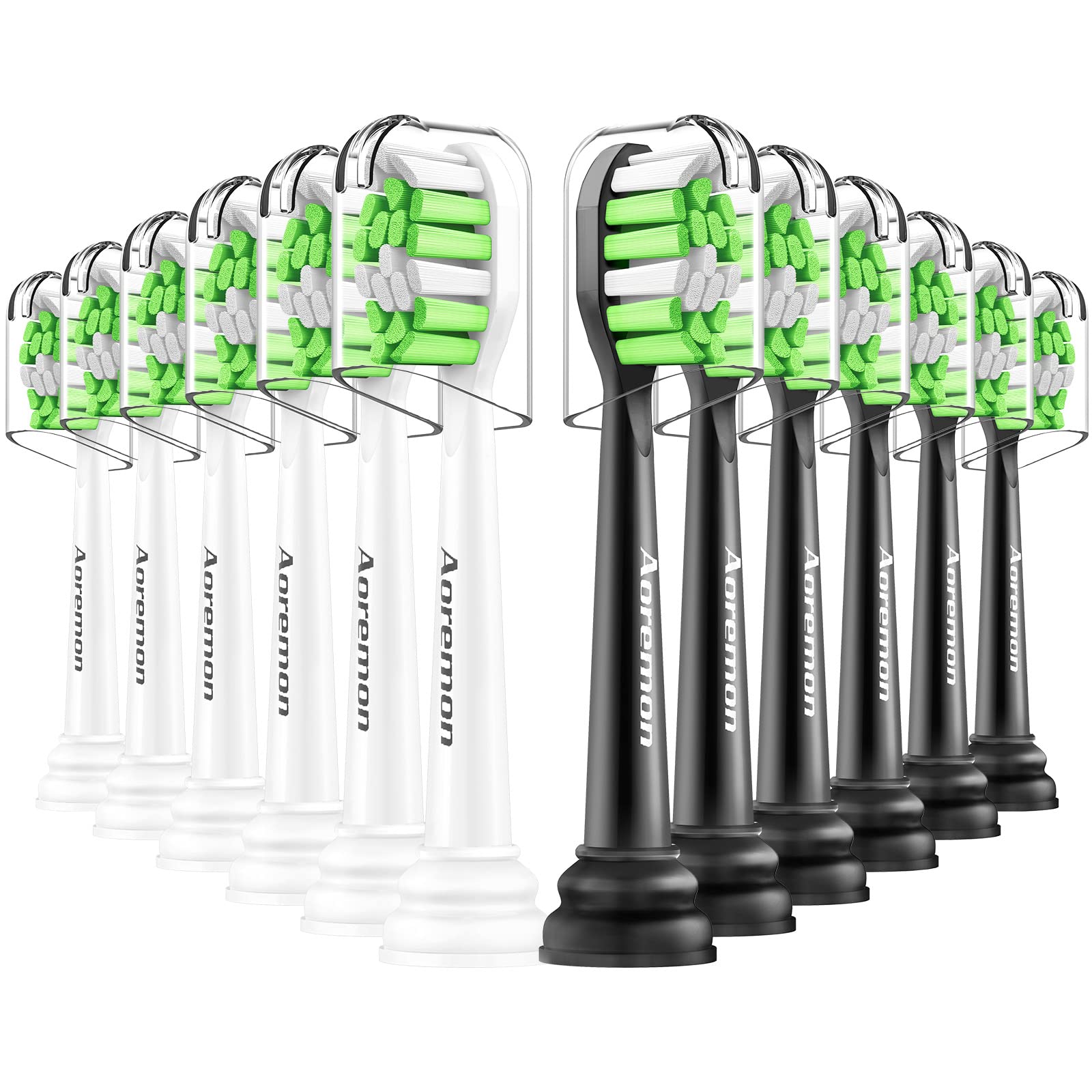 Aoremon Replacement Toothbrush Heads Compatible with Sonicare DiamondClean W C2 G2 W2 C1 C3 4100 5100 6100, 12 PCS Replacement Heads for Philips Sonicare Electric Toothbrush