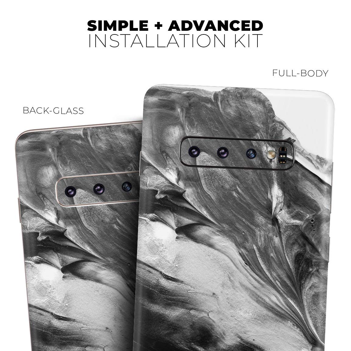 DesignSkinz Liquid Abstract Paint V53 Protective Vinyl Decal Wrap Skin Cover Compatible with The Samsung Galaxy S20 (Screen Trim & Back Glass Skin)