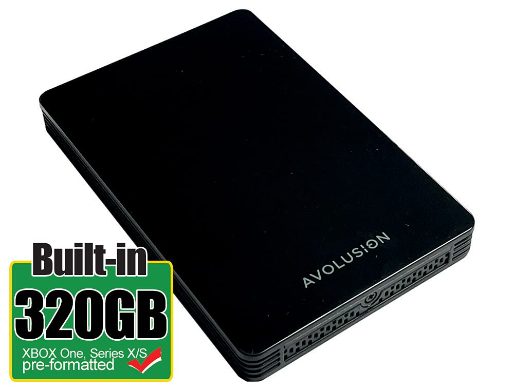 Avolusion HD250U3-Z1-PRO 320GB USB 3.0 Portable External Gaming Hard Drive (for Xbox One X, S & Series X, S - Pre-Formatted) - 2 Year Warranty