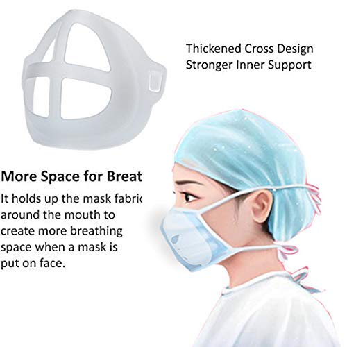 3D Bracket, Inner Support Bracket , Lipstick Protection Stand- Mouth and Nose Protection Lipstick Increase Breathing Space Help Breathe Smoothly (10Pack)