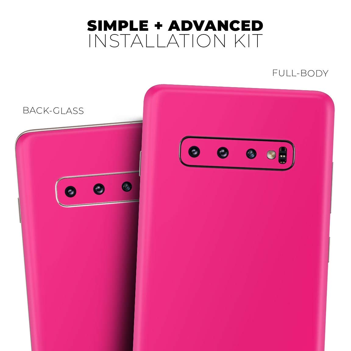 DesignSkinz Solid Pink V2 Protective Vinyl Decal Wrap Skin Cover Compatible with The Samsung Galaxy S20 (Screen Trim & Back Glass Skin)