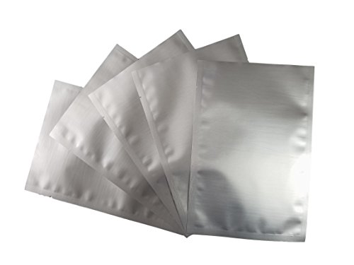 7.5 Mil Mylar Bags/Pouches - Multiple Sizes Genuine Aluminum Foil-Lined Bag for Long Term Food, Grain, Rice, Baking, Storage Container (50) (8"x12")