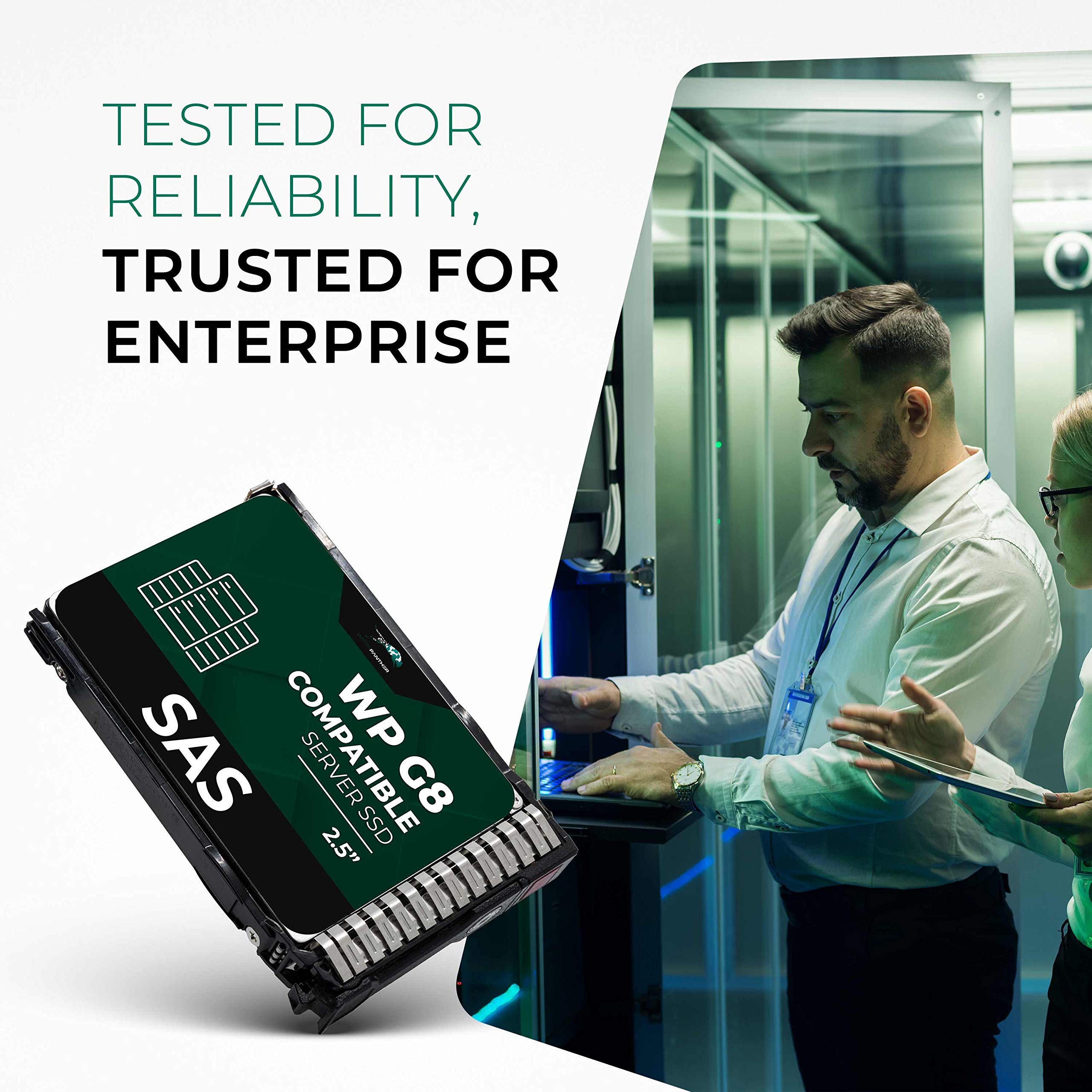 1.6TB SAS 12Gbps 2.5-Inch 15mm Enterprise SSD in G8 G9 Carrier Compatible with HP ProLiant Servers DL380 DL360 BL460c ML350