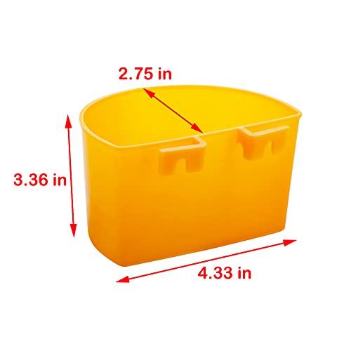 18 Pcs Bird Feed Cup Cage Food Dish Cup Plastic Feeding & Watering Supplies for Bird Pigeon Parrot Rabbit Chicken Duck Poultry Gamefowl