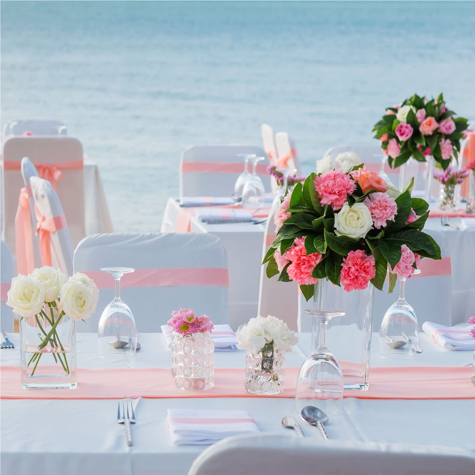 12 Pack Pink Satin Table Runner 12 x 108 Inch Long Silk and Smooth Fabric Table Runner for Party Wedding Banquets Birthday Decorations