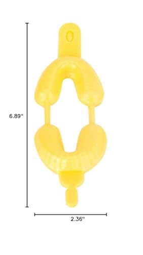20pcs Disposable Dental Fluoride Trays Fluorinated Foam Dental Tray Dental Materials Tray alginate impression material for Kids Use Size M Yellow