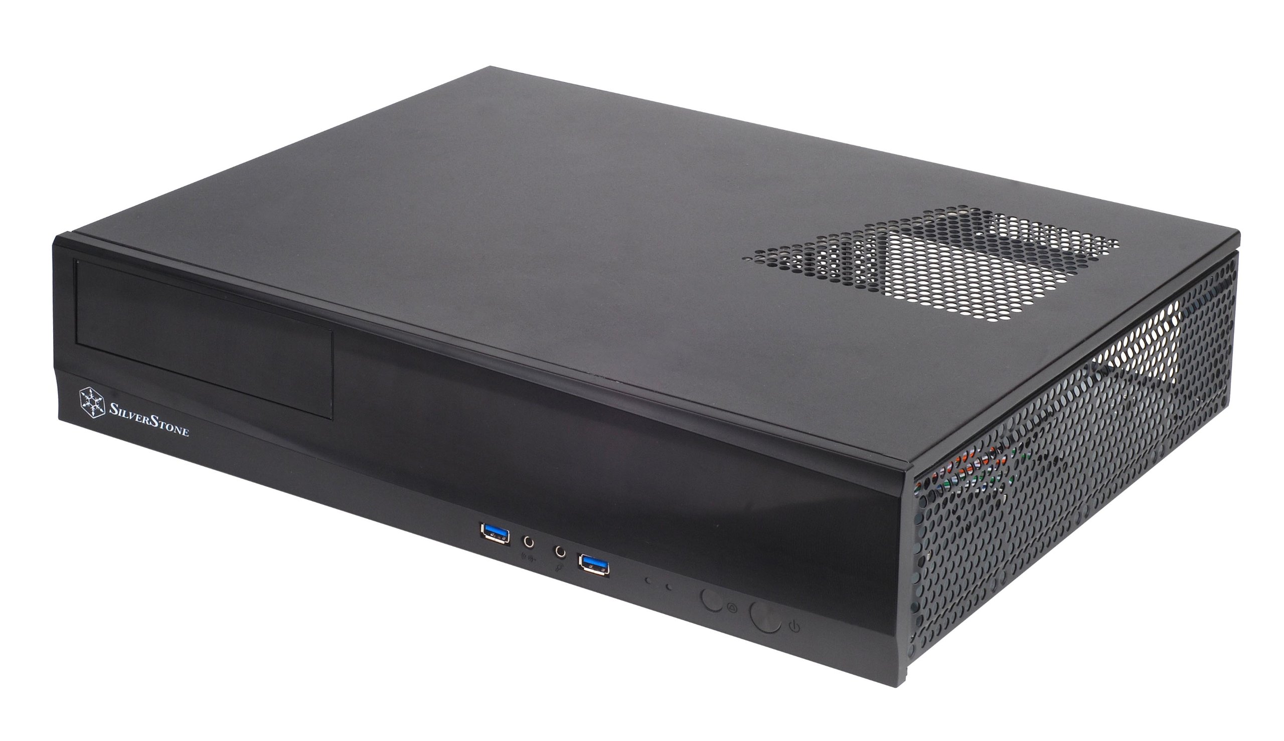 SilverStone Technology ML03B Milo Series Aluminum/Steel Micro-ATX Media Center/HTPC Case, Black ML03B-x