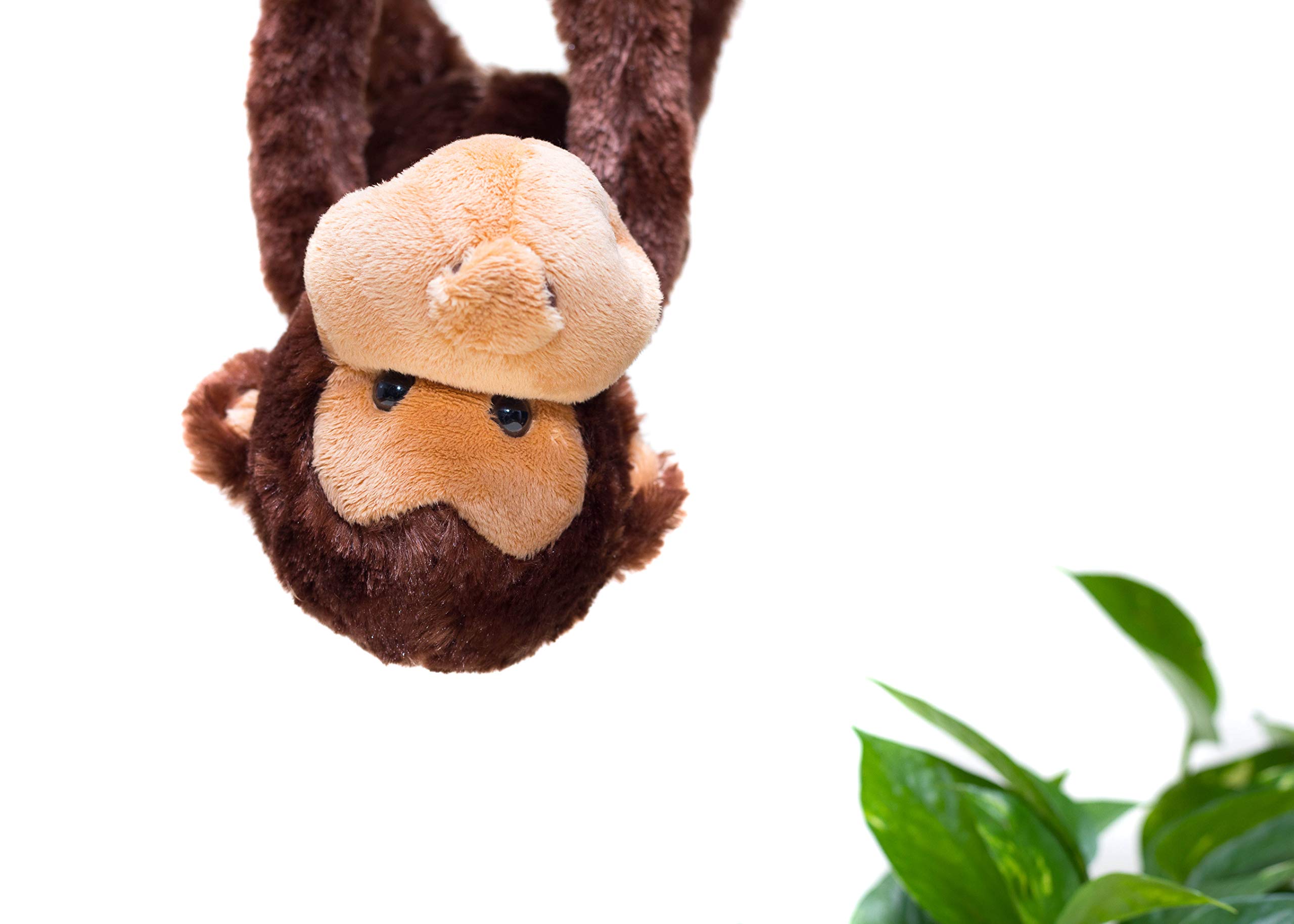 24-Inch Hanging Monkey Stuffed Animal – Monkey Toy With Specially Designed Ultra Soft Plush Feel For Kids - Hands And Feet Connect Together - Bring These Popular Monkeys Home To Boys & Girls Ages 3+