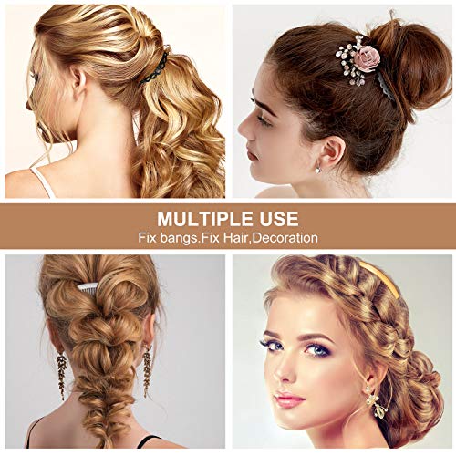 24 Pcs Women Hair Comb Accessories French Hair Side Combs Plastic Twist Decorative Clips with 11/23 Teeth Wedding Veil clip for Women