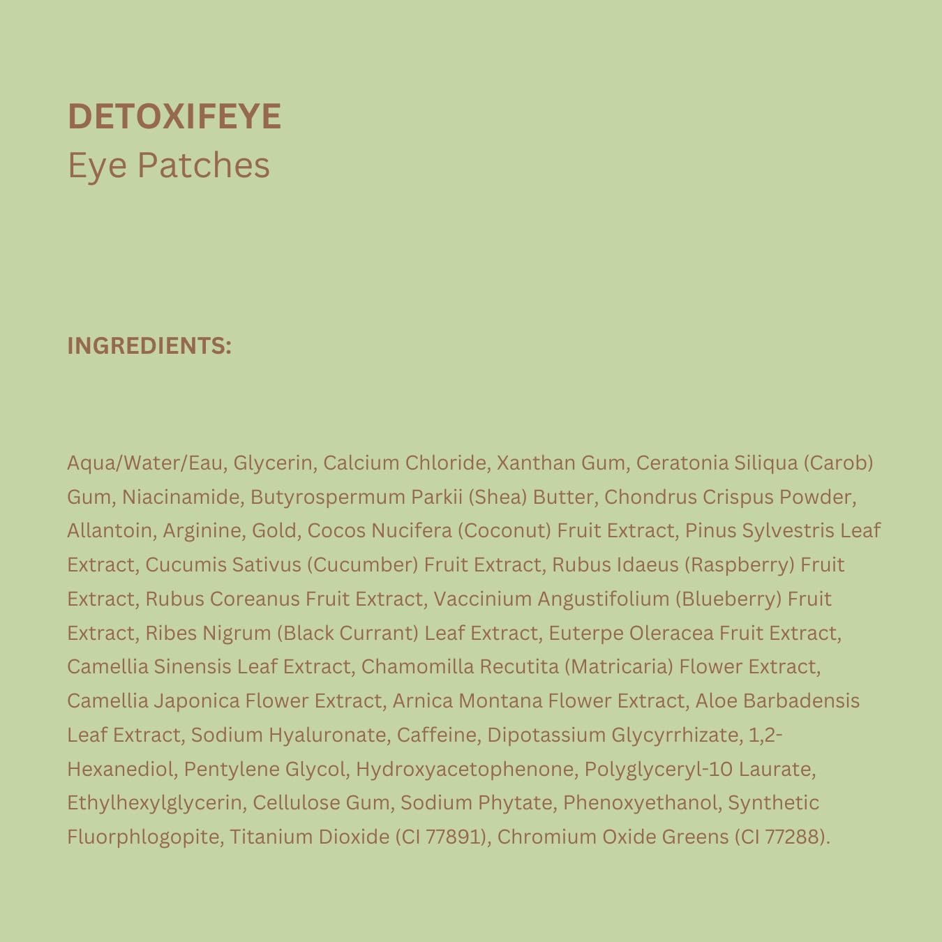 Pixi DetoxifEYE Beauty Hydrogel Under-Eye Patches, 30 Pairs, 60 Patches